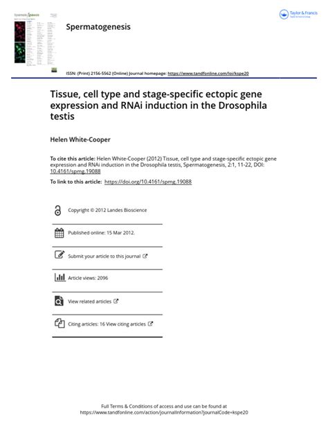 Tissue Cell Type And Stage Specific Ectopic Gene Expression And Rnai Induction In The Drosophila