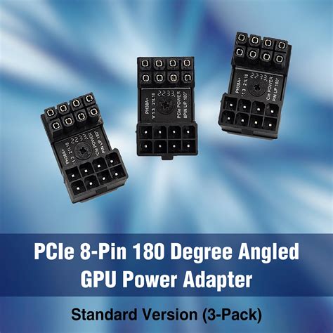 Pcie 8 Pin 180 Degree Angled Gpu Power Adapter Standard Version
