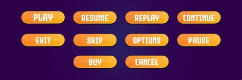 Premium Vector User Interface Buttons Set For Games Or Apps Game Ui Buttons Mobile Application