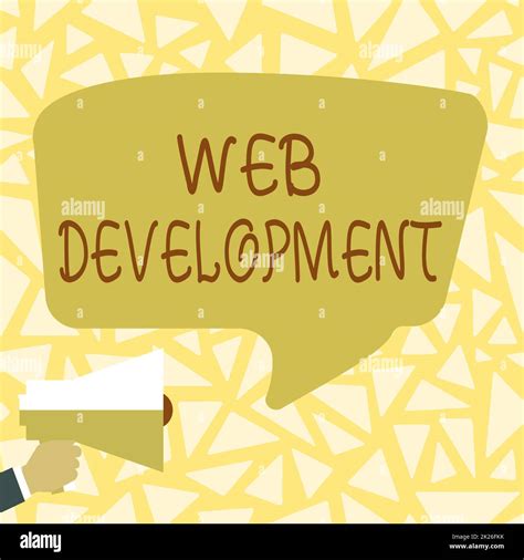Conceptual Caption Web Development Internet Concept Dealing With Developing Websites For