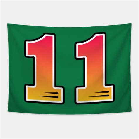 Number Eleven Sports Numbers Tapestry Teepublic