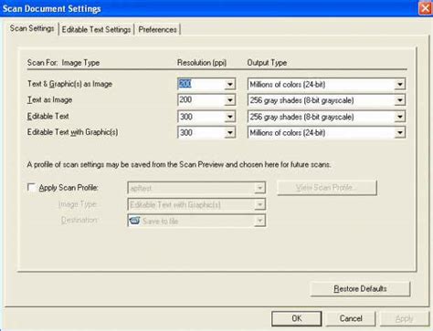 HP Scanjet Scanners Settings Available In The HP Photo And Imaging Director HP Customer Support