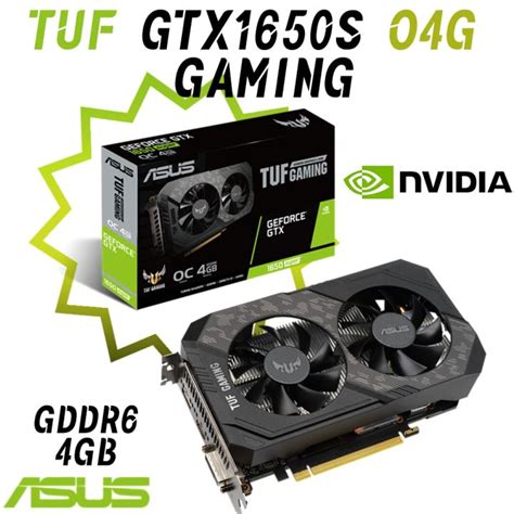 Asus ใหม่ Tuf Gtx 1650 Gddr6การ์ดจอเกม O4gd6ซุปเปอร์ใหม่ความละเอียด4gb
