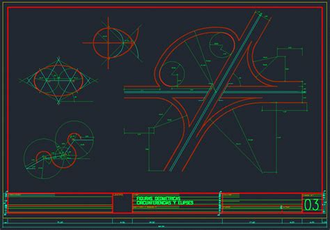 Geometric Figures Circle Ellipse Dwg Block For Autocad • Designs Cad
