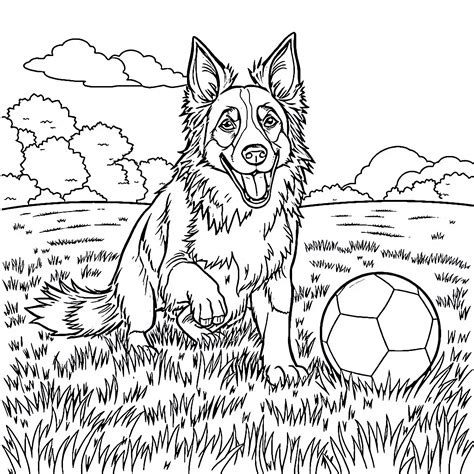 Best Border Collie Coloring Pages Free Printable Pdf