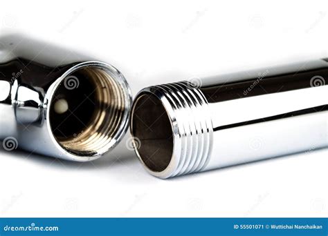 Chrome Pipe Stock Image Image Of Engineering Objects 55501071