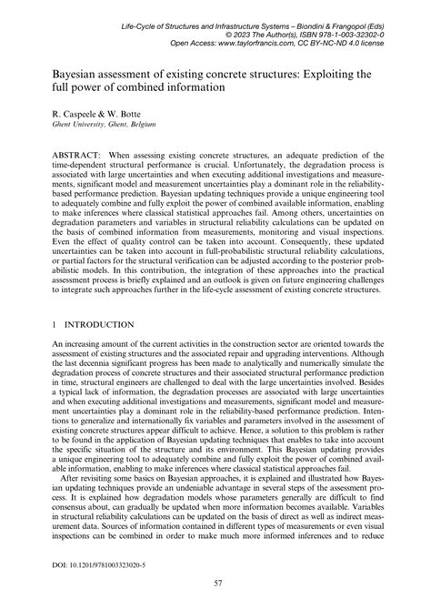 Pdf Bayesian Assessment Of Existing Concrete Structures Exploiting The Full Power Of Combined
