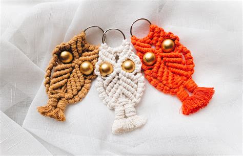 Owl Keychain Macrame Owl Keychain Macrame Owl Owl Charm Macrame