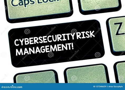 Cybersecurity Keyboard Wordcloud On White Desk With Pen Stock Illustration