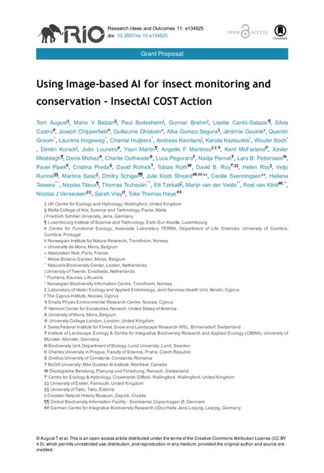 Pdf Using Image Based Ai For Insect Monitoring And Conservation Insectai Cost Action