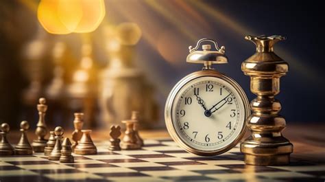 Time Of Saving Value Money Chess Board Game Premium Ai Generated Image