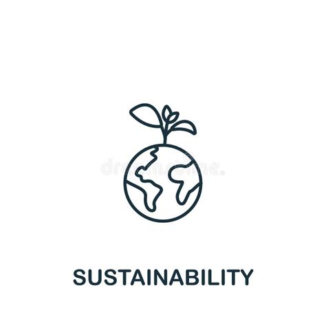 Sustainability Icon Monochrome Simple Sustainability Icon For