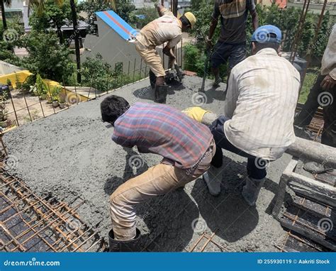 After Concreting Slab Curing Activities In Progress And Back Side Its Totally Green In Former