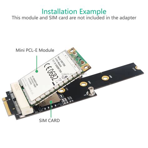 Mini Pci E Mpcie Slot To M Ngff M Key Adapter Converter Card Sim Slot Support Gsm G G Lte