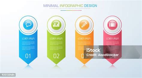 Infographic 요소 전체에서 비즈니스 아이콘 색상 배경 원 프로세스 또는 단계 및 옵션 워크플로 다이어그램 디자인 요소 Eps10 그림을 벡터 0명에 대한 스톡 벡터