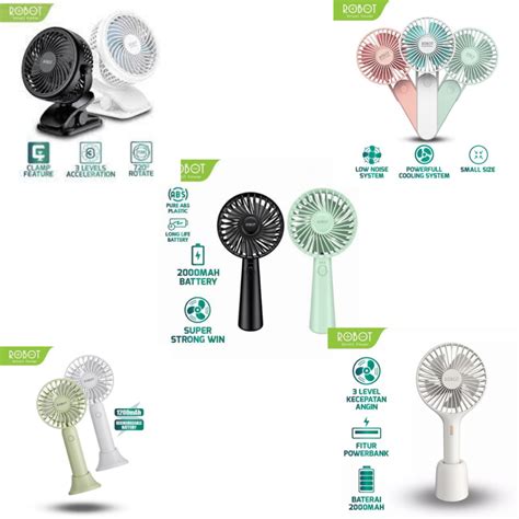 Jual Kipas Usb Portable Robot Rt Bf10 Bf11 Bf17 Bf19 Bfs1 Bf22 Original Bergaransi Shopee