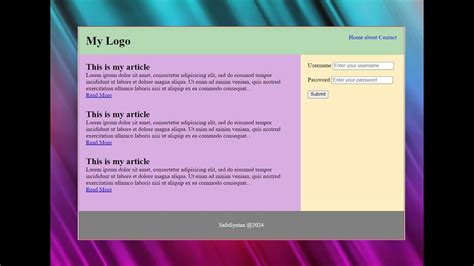 Html Layout Design লাইভ প্রকটিস। Youtube