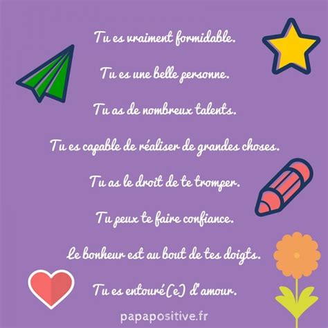 9 Messages Positifs à Offrir Aux Enfants Livre Activités Papa