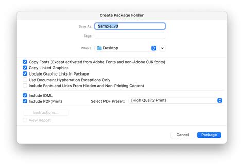 Solved Indesign Packaging Issue Filetype Added To Folder Adobe