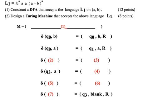 Solved L1 B A A Ab 1 Construct A Dfa That Accepts