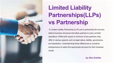 Difference Between Llp Partnership And Company Pptx