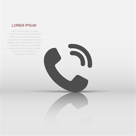 Premium Vector Mobile Phone Icon In Flat Style Telephone Talk Vector Illustration On White