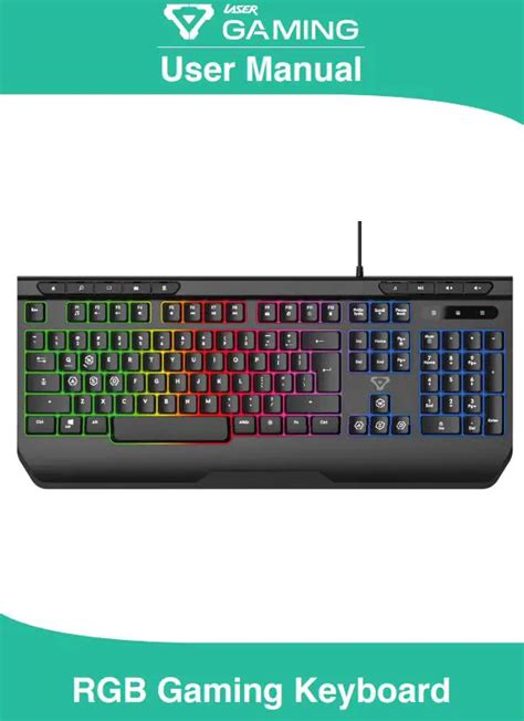 Laser Kb Mbk701 Bk Rgb Gaming Keyboard User Manual
