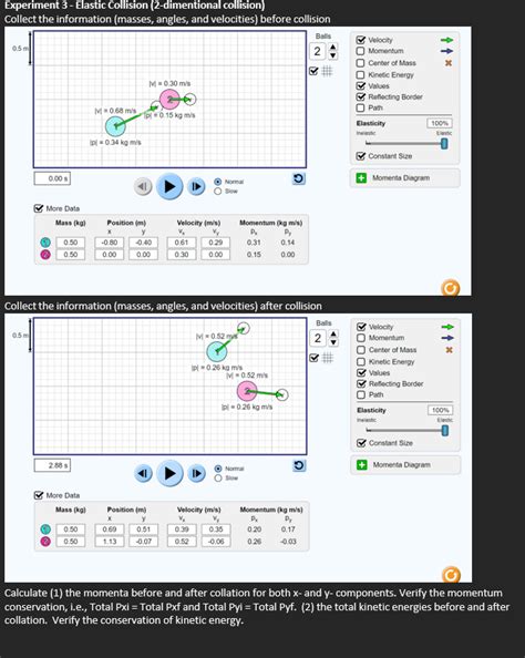 Solved Experiment 3 Elastic Collision 2 Dimentional Chegg Com