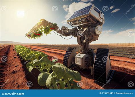 Ai Powered Robots Automate Manufacturing Processes Cartoon Vector