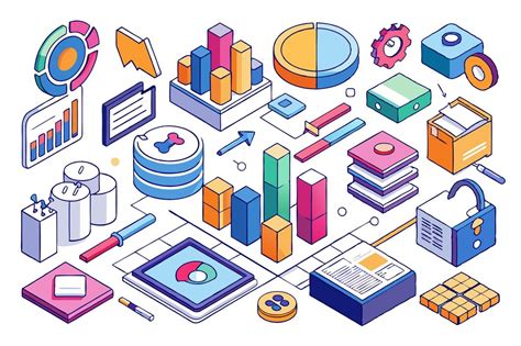 Isometric Illustration Of Data Analysis Business And Technology