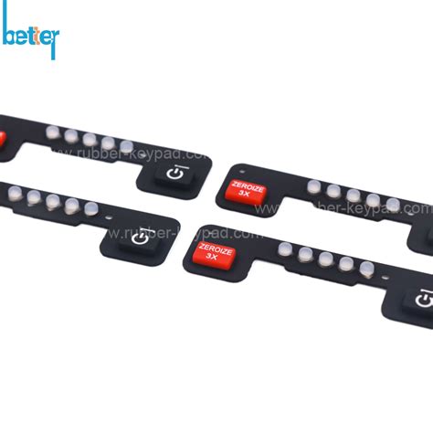 Silicone Rubber Membrane Electrical Contact Buttons 3M Adhesive Layer Pad Silicone Membrane