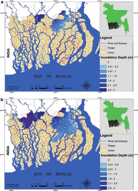 1 Inundation Maps For Different Flooding Scenarios As Described In Download Scientific Diagram