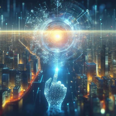 Premium Ai Image Futuristic Big Data And Ai Convergence With Innovative Visualization For The