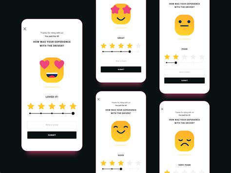 Interactive Rating Experience App Badges Mobile App Design Inspiration Card Ui