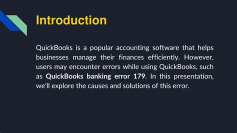 PPT Fix QuickBooks Banking Error With Easy Steps PowerPoint Presentation ID