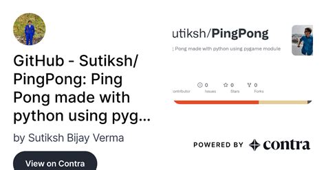 github sutiksh pingpong ping pong made with python using pyg… by