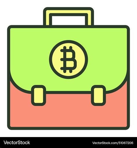 Bitcoin Crypto Portfolio Cryptocurrency Colored Vector Image