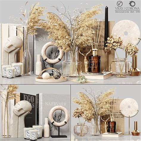 Decorative Set 090 3d Model Cgtrader