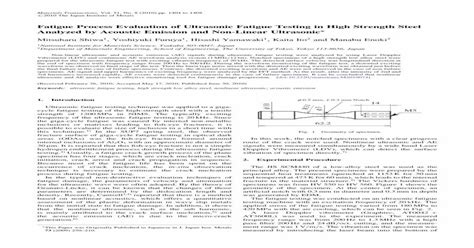 Pdf Fatigue Process Evaluation Of Ultrasonic Fatigue Testing Dokumen Tips