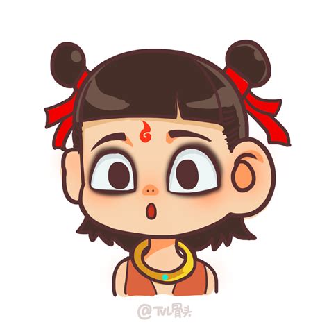 哪吒x敖丙q版漫画头像九连弹！！！tvl骨头 站酷zcool