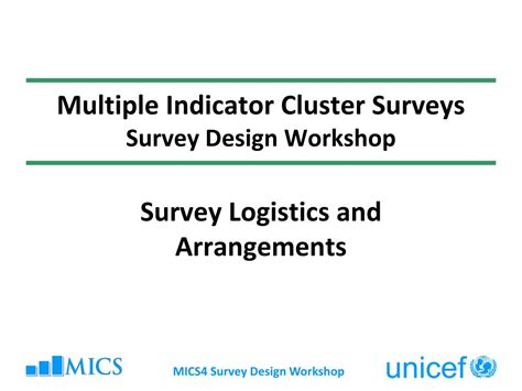 Ppt Multiple Indicator Cluster Surveys Survey Design Workshop