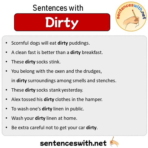 Sentences With Dirty Sentences About Dirty In English Sentenceswith Net