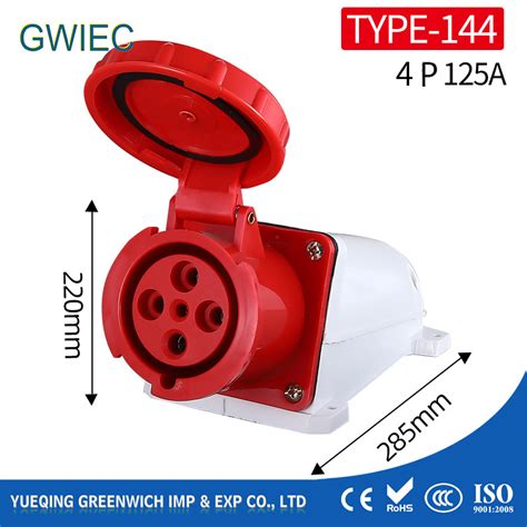 European Standard Electrical Gwiec Male Female Industrial Plug And Socket Industrial Plug And