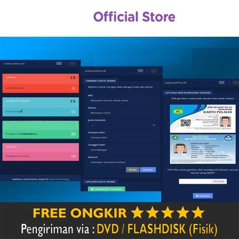 Promo Source Code Aplikasi Cetak Kartu Pelajar Siswa Online Siap Pakai