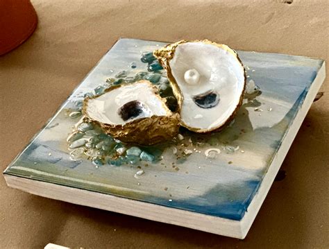 5926 5 8pm One Of A Kind Oyster Shell Art Workshop Hammer And Stain