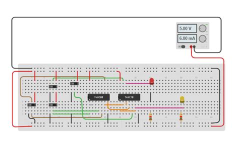 Circuit Design D Flip Flop Tinkercad
