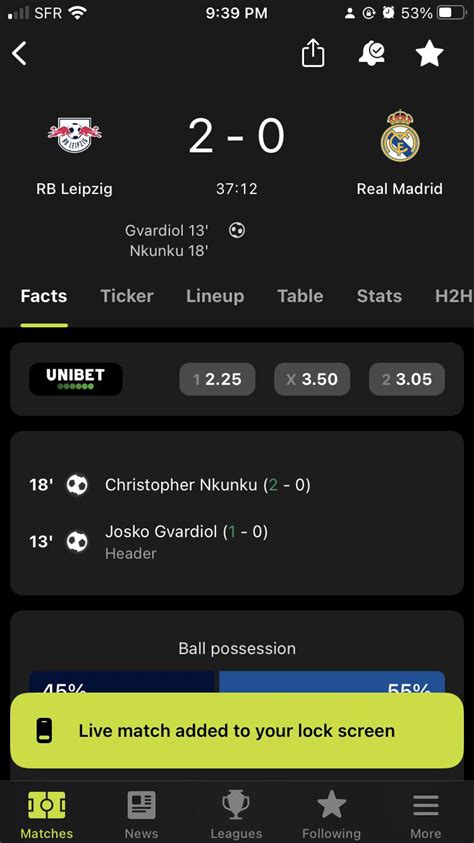 Fotmob Live Activities Not Working For Me Can You Please Help Ios 16
