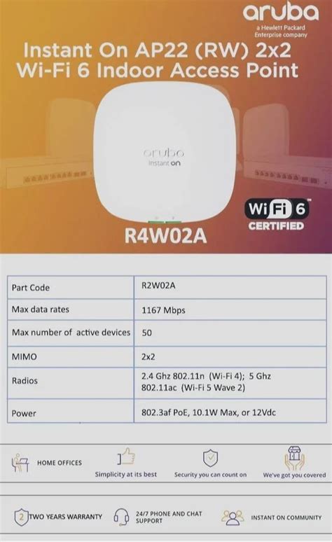 Gbps R W A Aruba Instant On AP RW Access Point At Best Price In New Delhi