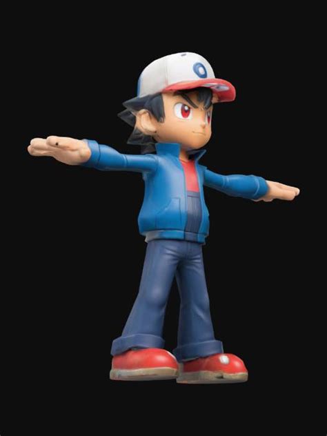 Ash Ketchum T Pose Download Free 3d Models Generated With Meshy Ai By Ntacto