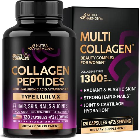 Multi Collagen Peptides Hydrolyzed Types I Ii Iii V